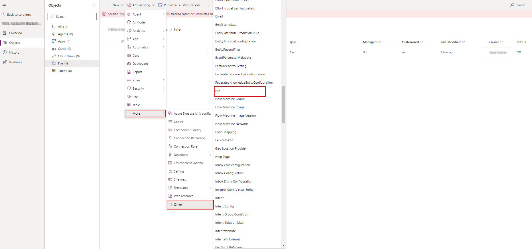 Solution failed to export while transferring D365 Marketing Assets ...