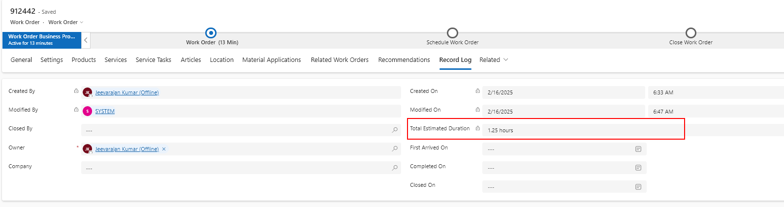 D365 Field Service: Work Order Estimated Duration – a deep dive – part ...