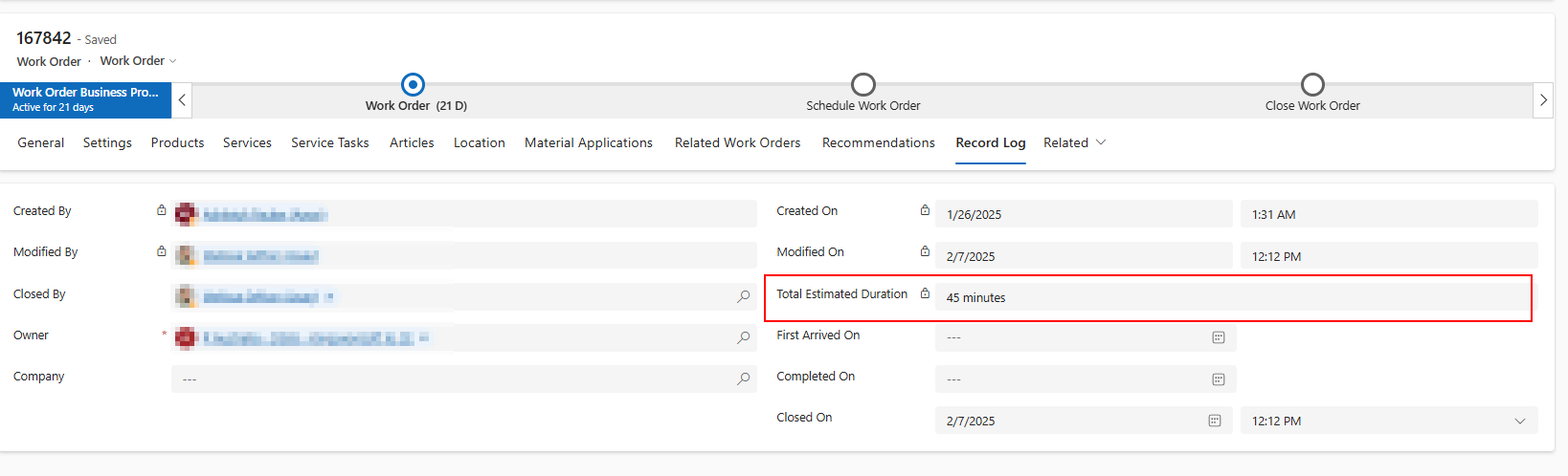 D365 Field Service: Work Order Estimated Duration – a deep dive – part ...